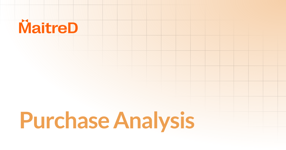 Purchase Analysis | MD Documentation Center