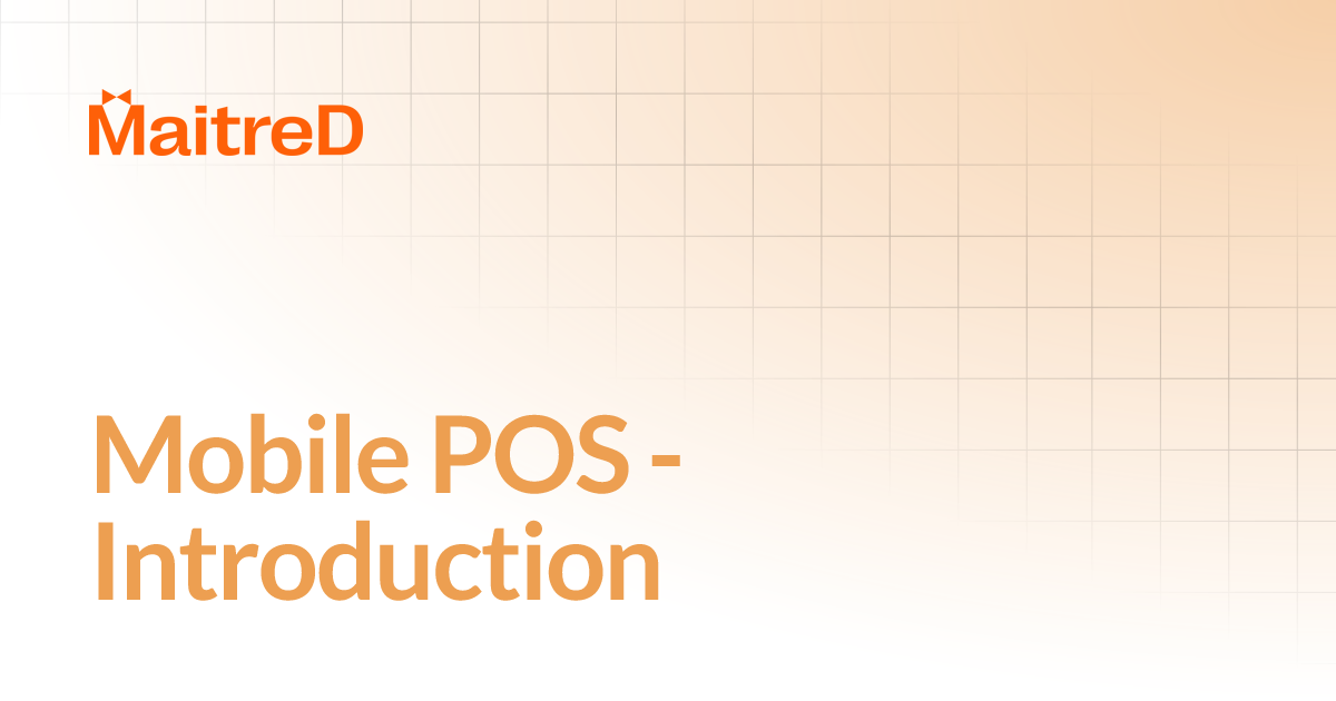 Mobile POS - Introduction | MD Documentation Center