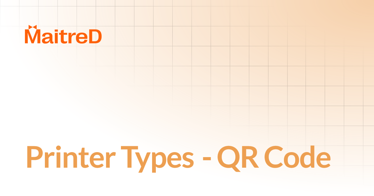 Printer Types - QR Code | MD Documentation Center
