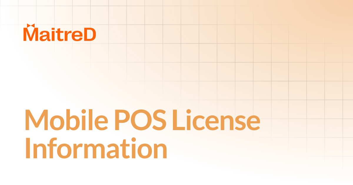 Mobile POS License Information | MD Documentation Center