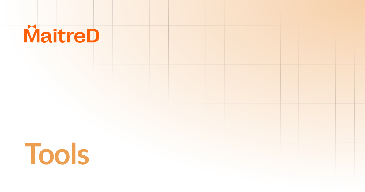 Tools | MD Documentation Center